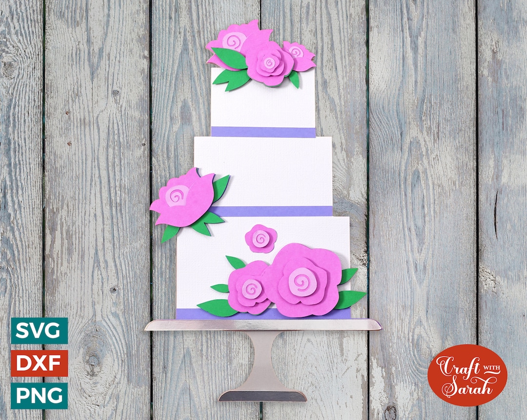 Wedding Cake SVG | 3D Layered Marriage Celebration Cutting File - Etsy