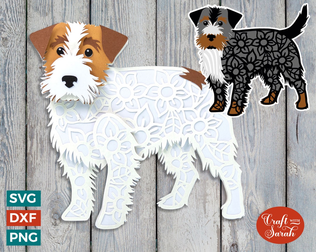 Wire Haired Terrier SVG | Layered Wire Haired Jack Russell Cutting File ...