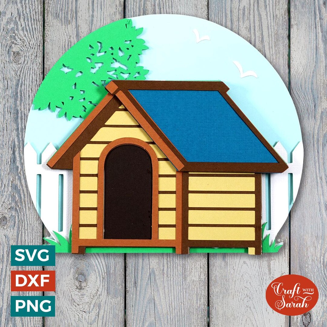 Dog Kennel SVG | Layered Dog House Cut Files - Etsy