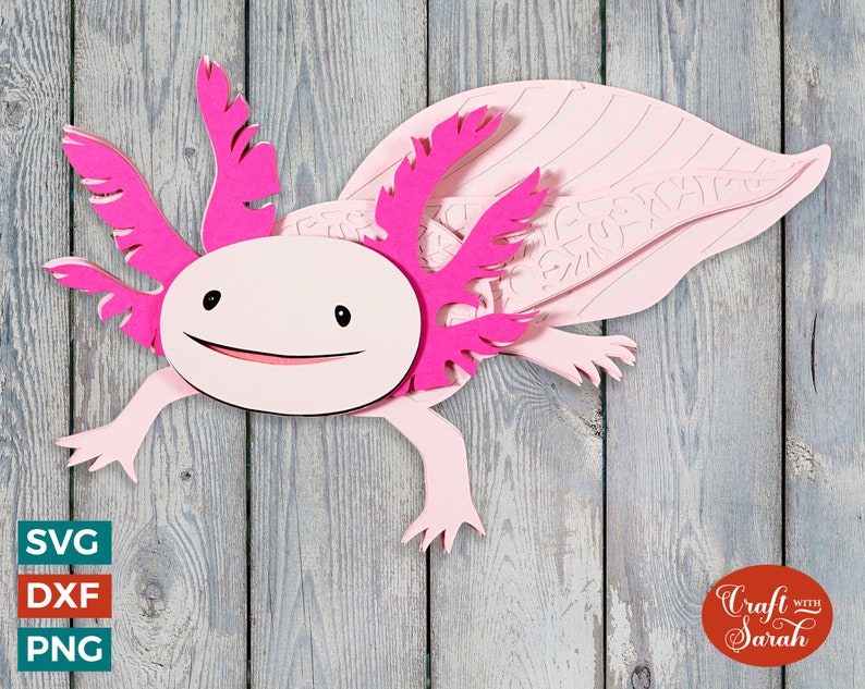 Axolotl SVG Layered Axolotl Cutting File - Etsy UK