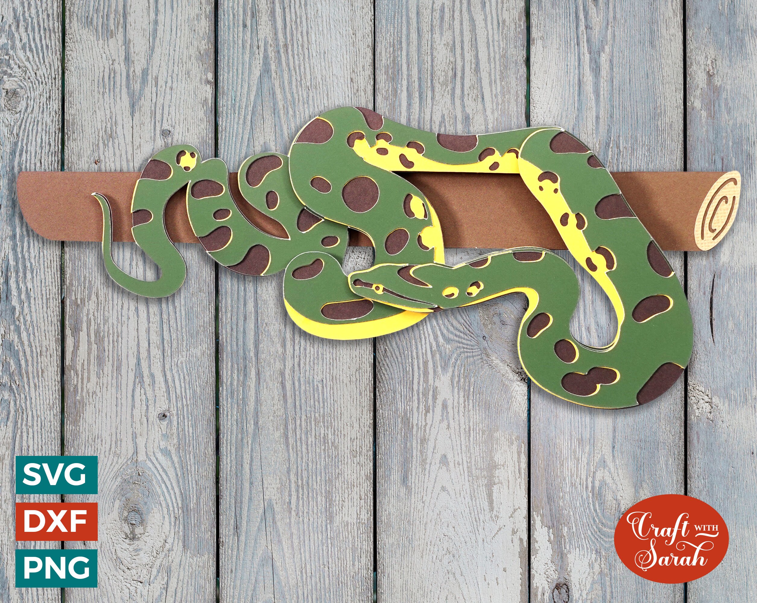Anaconda SVG | Layered Anaconda Cutting File - Etsy