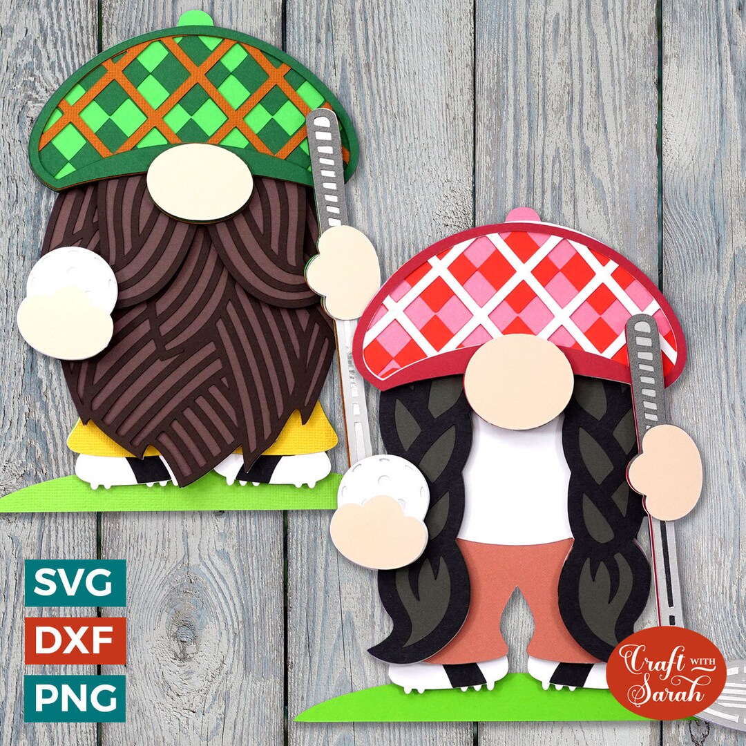 Golfing Gnome Svgs | Layered Golf Gonk Cut Files - Etsy