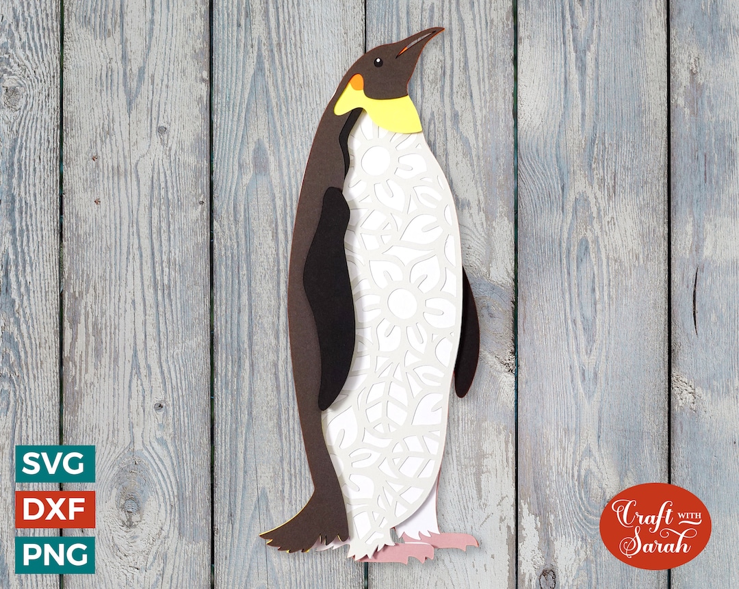 Emperor Penguin SVG | 3D Layered Penguin Cutting File - Etsy