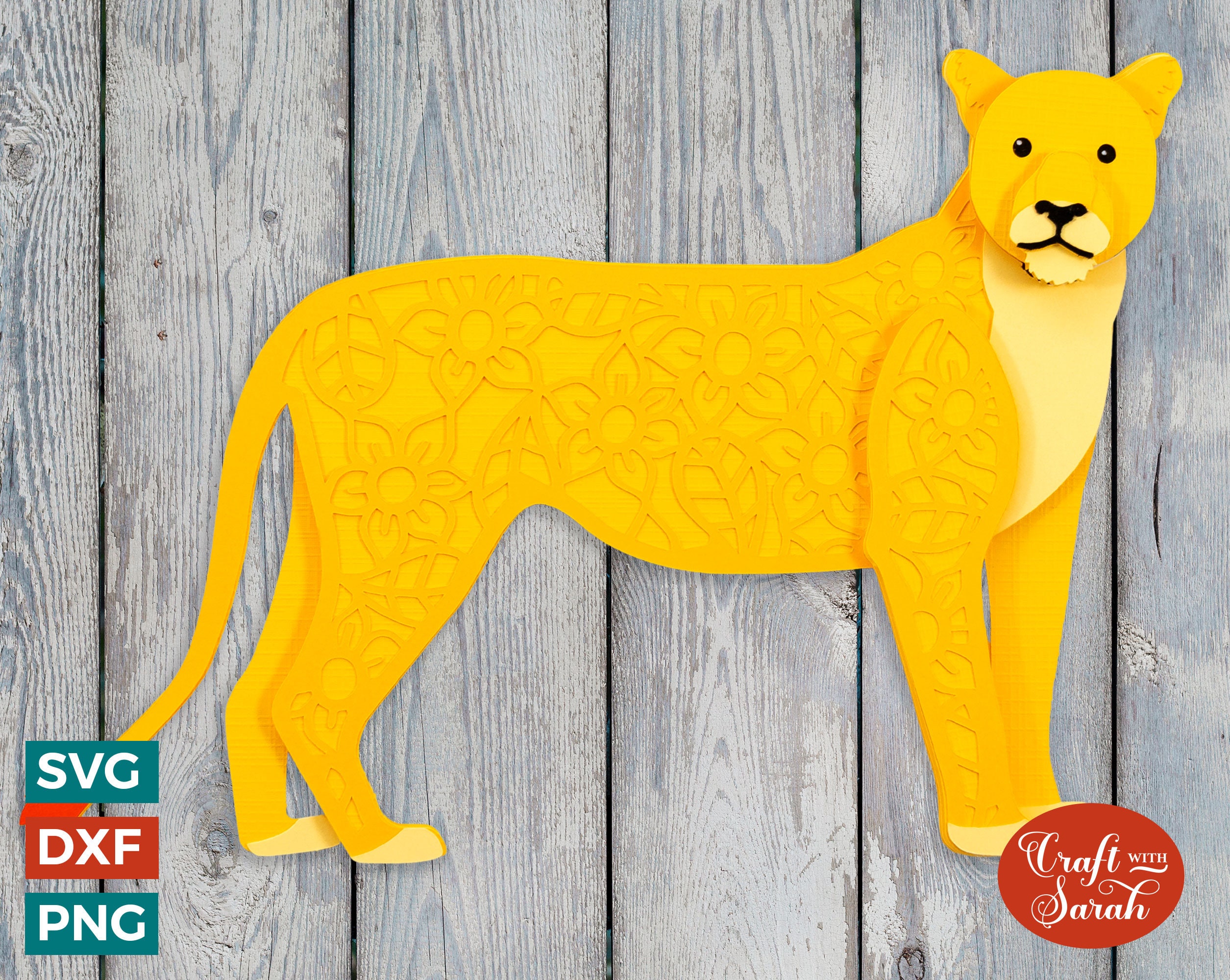 Lioness SVG 3D Layered Female Lion SVG - Etsy Ireland