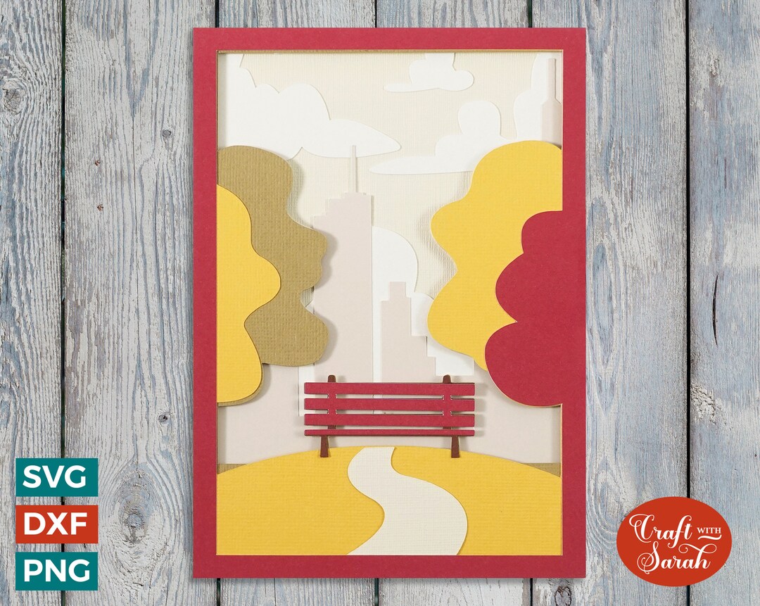 Park Bench Greetings Card Cut File | Retirement SVG - Etsy