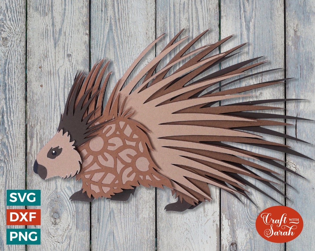 Porcupine SVG | 3D Layered Porcupine Cutting File - Etsy
