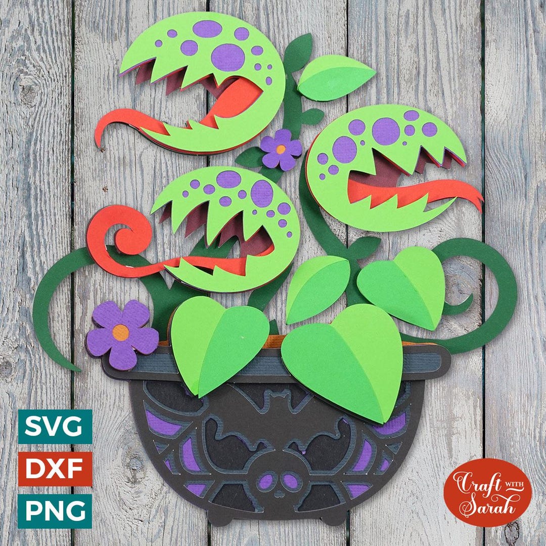 Venus Fly Trap SVG | Layered Plant Cutting File - Etsy