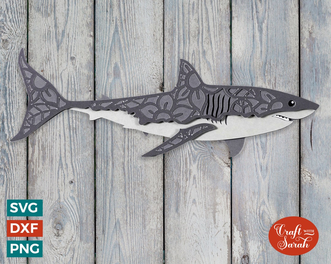 Shark SVG | Layered Shark Cutting File - Etsy