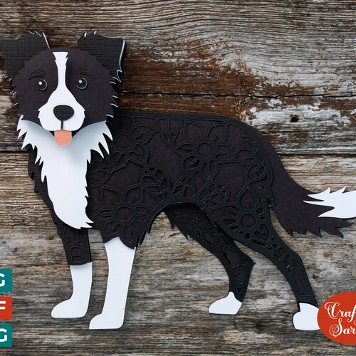 Collie Dog SVG Layered Collie Sheepdog Cutting File | Etsy