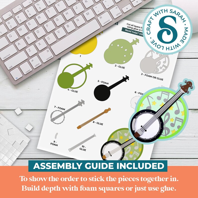 Banjo SVG | Layered Musician Cut Files - Etsy