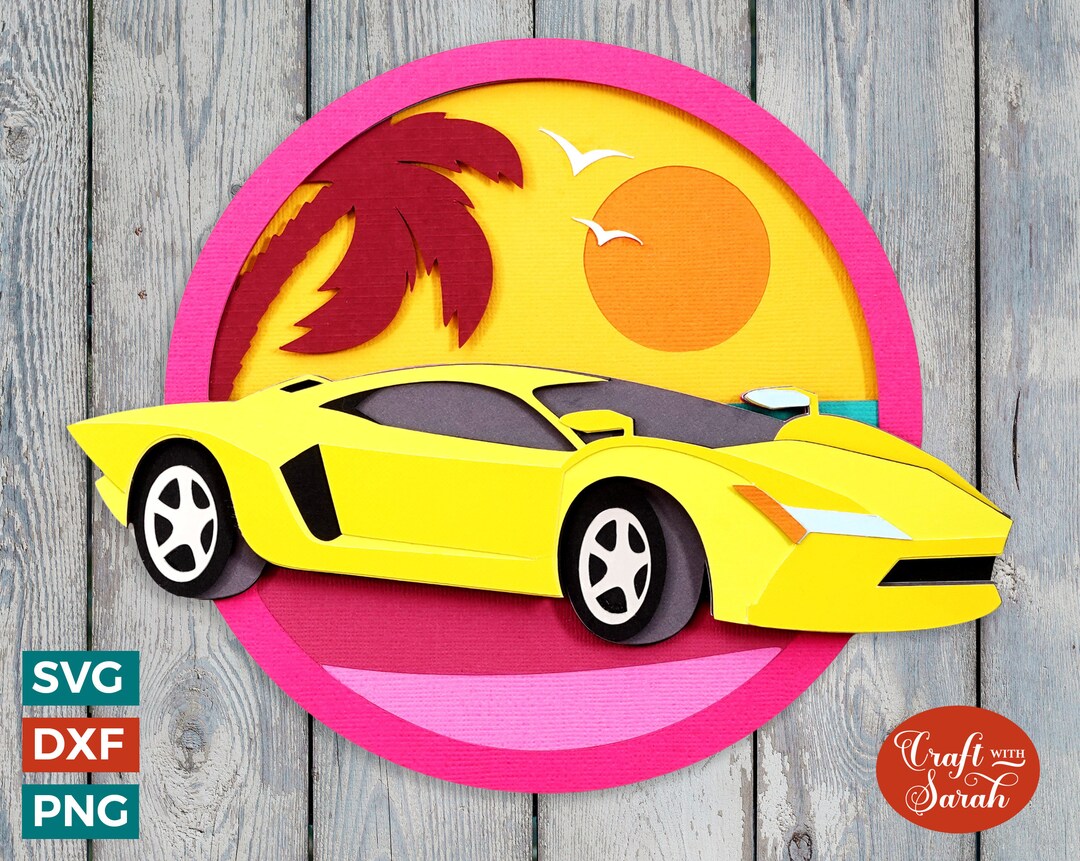 Supercar SVG | 3D Layered Supercar Cutting File - Etsy
