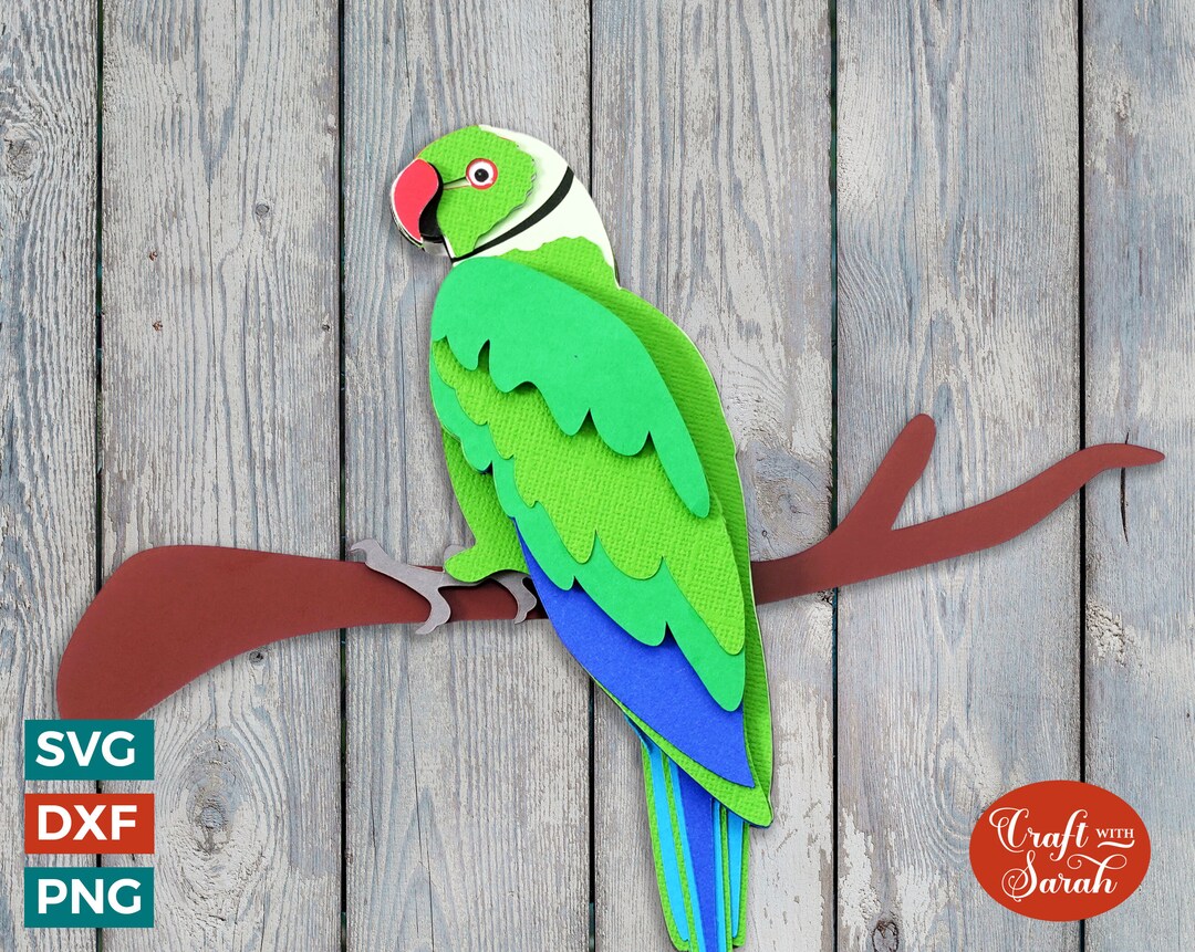 Indian Ring Neck Bird SVG | 3D Layered Parakeet Cutting File - Etsy