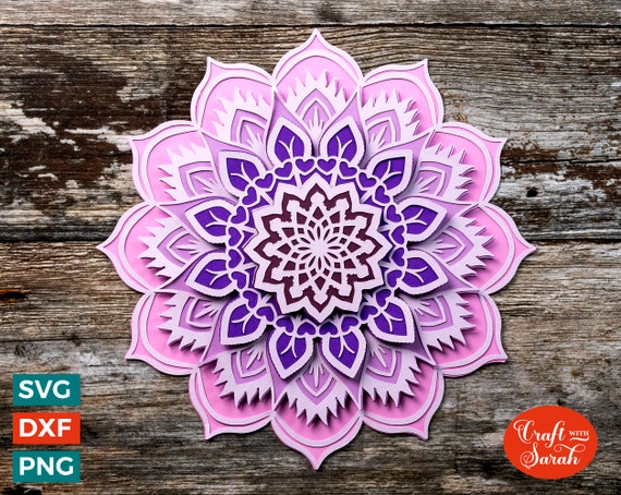 Mandala SVG File Layered Mandala Cutting File | Etsy