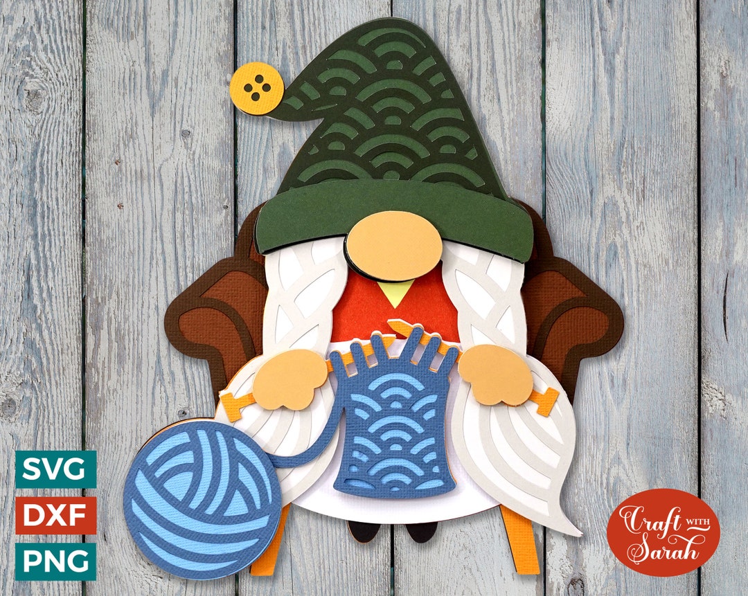 Grandma Gnome SVG | Layered Female Elderly Gonk Cut Files - Etsy