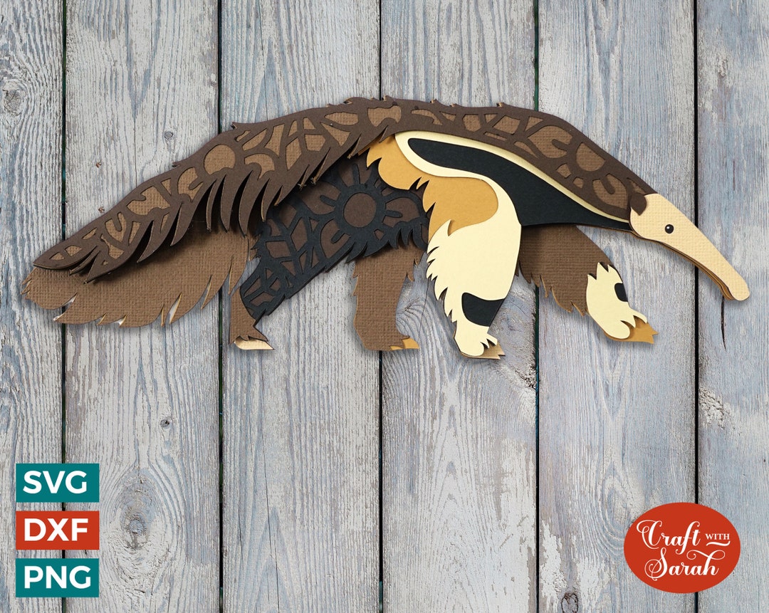 Anteater SVG | Layered Anteater Cutting File - Etsy