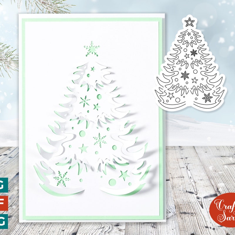 Christmas Tree Card - Etsy