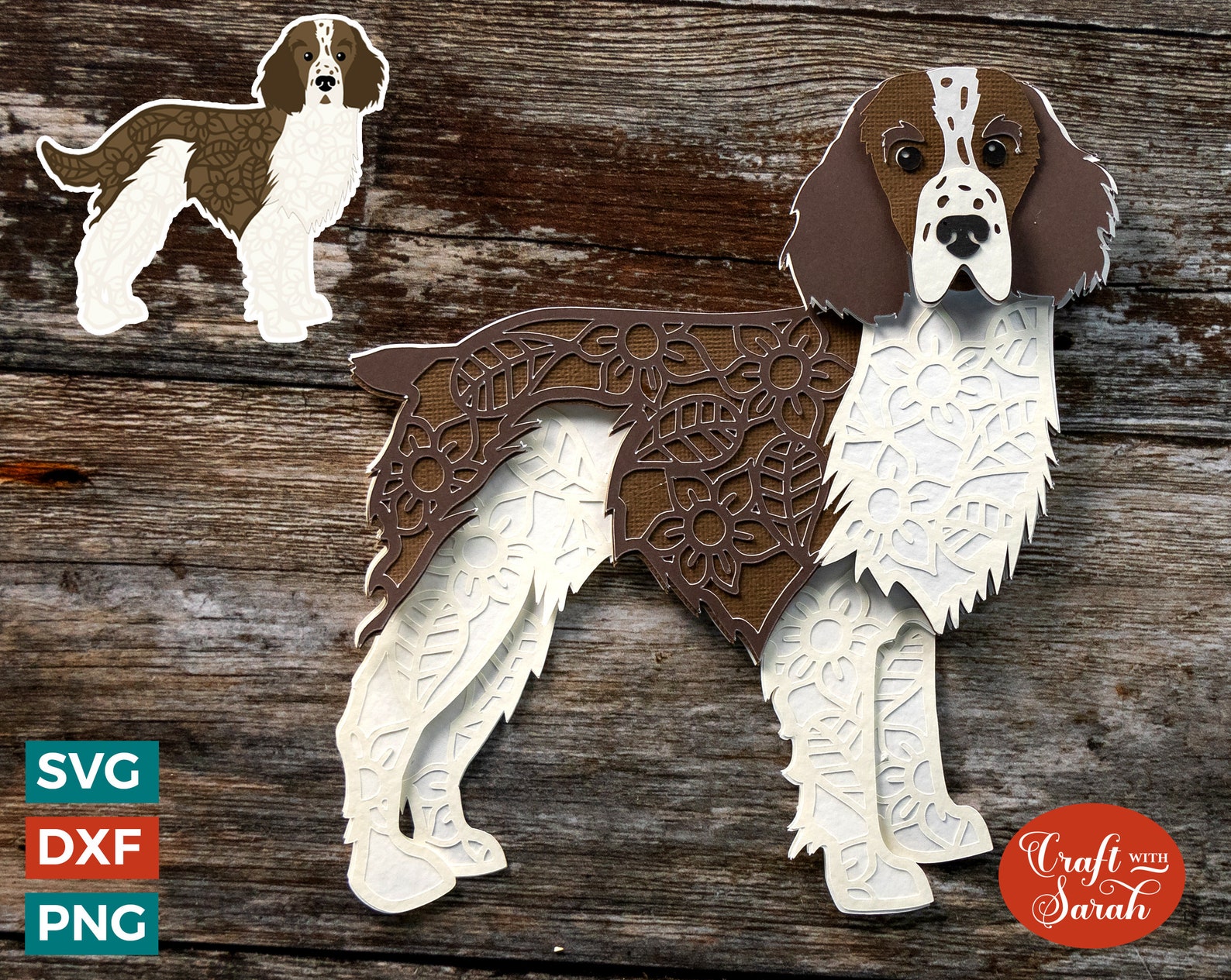 Springer Spaniel SVG Layered English Springer Spaniel Dog | Etsy UK
