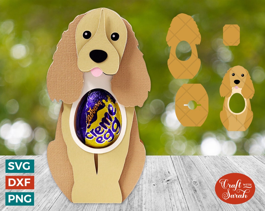 Cocker Spaniel Egg Holder SVG | Easter Cocker Spaniel Chocolate Egg ...