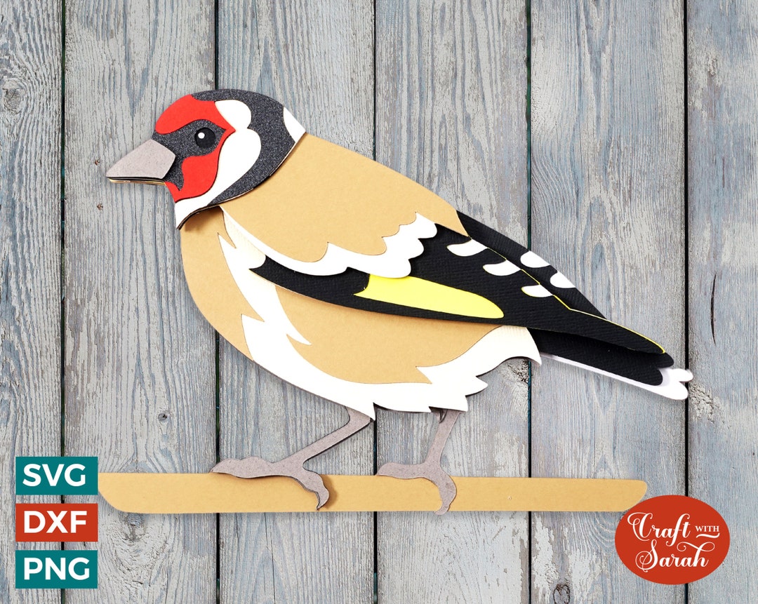 Goldfinch SVG | 3D Layered Bird Cutting File - Etsy