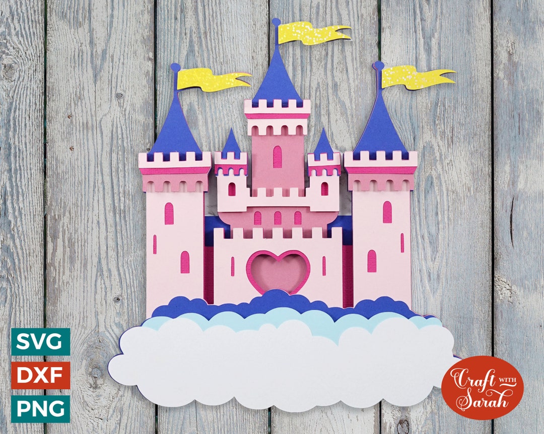 Pink Princess Castle SVG | Layered Princess Castle Cutting File - Etsy