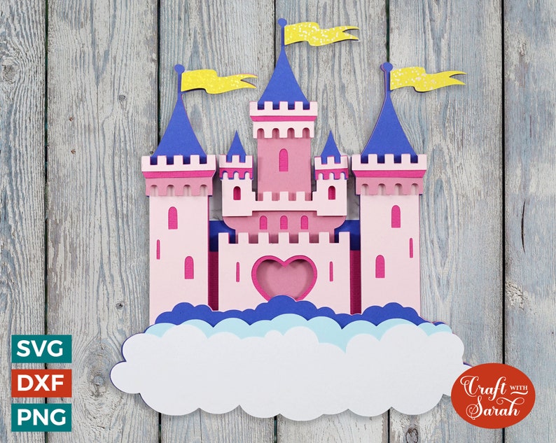 Castillo de princesa rosa SVG / Archivo de corte de castillo de ...