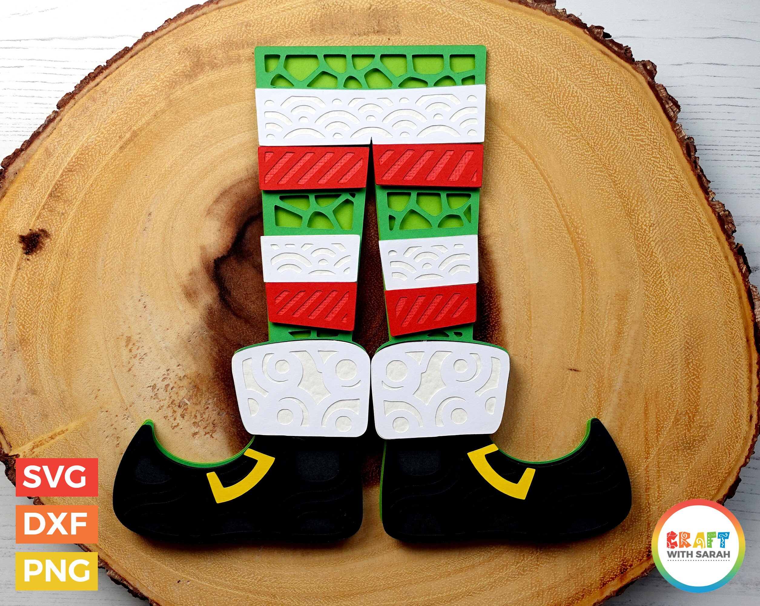 Christmas Elf Legs SVG Layered Elf Legs & Shoes Cutting File | Etsy