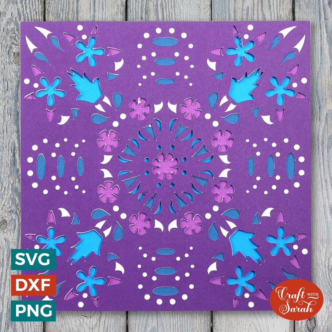 Flower Quilt Card SVG | Layered Quilt Greetings Card Cutting File - Etsy