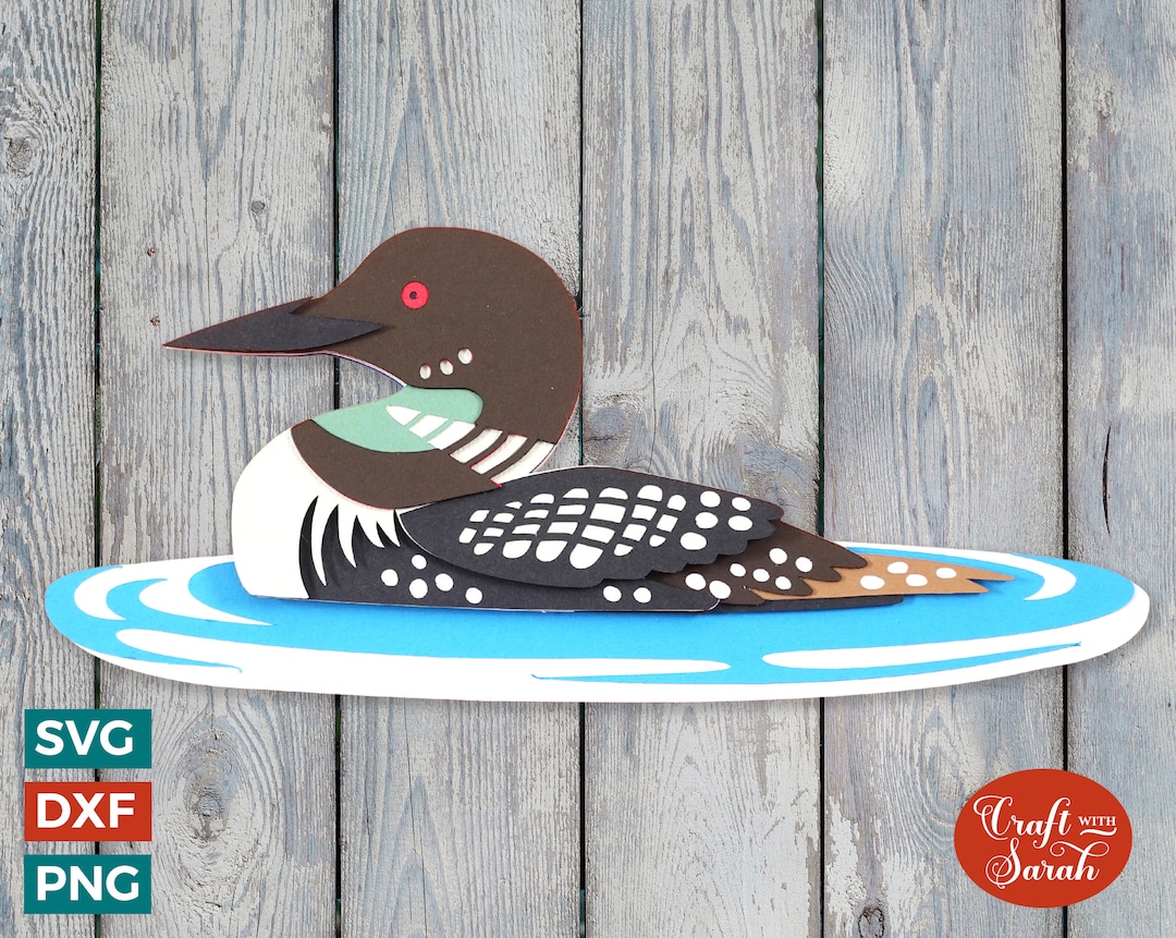Common Loon Bird SVG | 3D Layered Bird Cutting File - Etsy