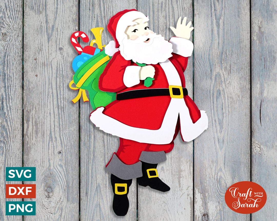 Traditional Santa Claus Layered SVG | Santa SVG - Etsy