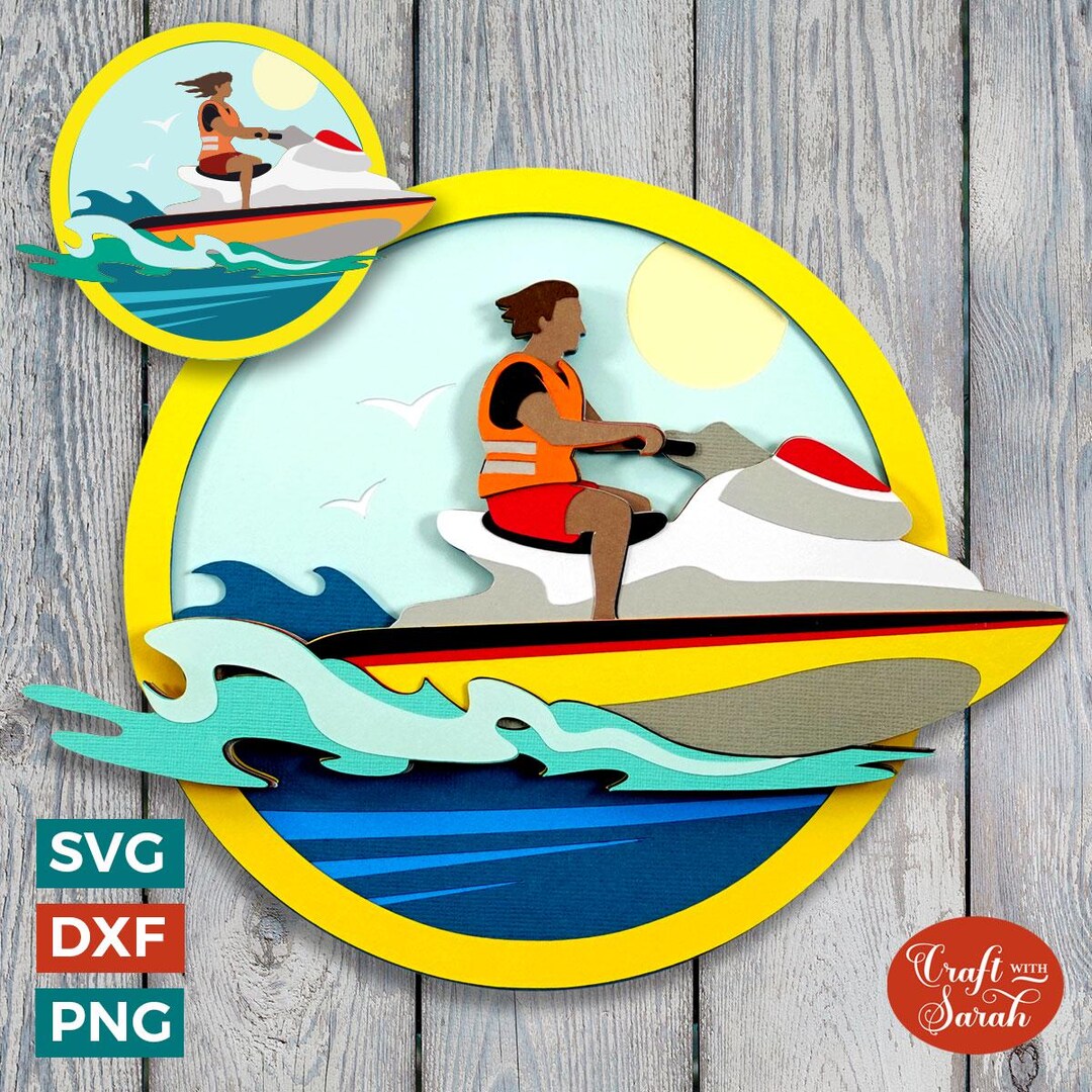 Jet Ski SVG | Male & Female Water Sports Cut Files - Etsy