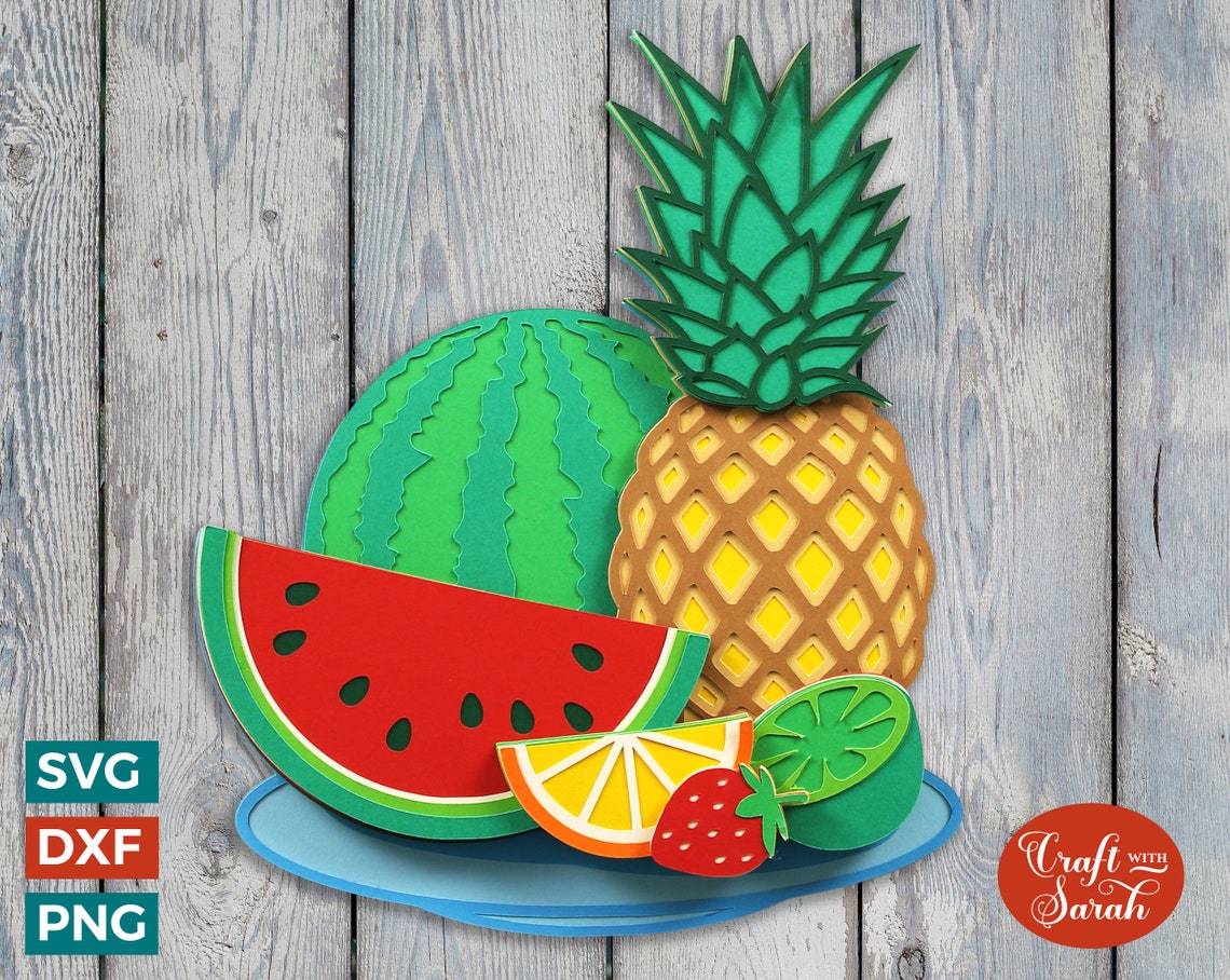 Summer Fruits SVG Layered Fruit Cut File - Etsy UK