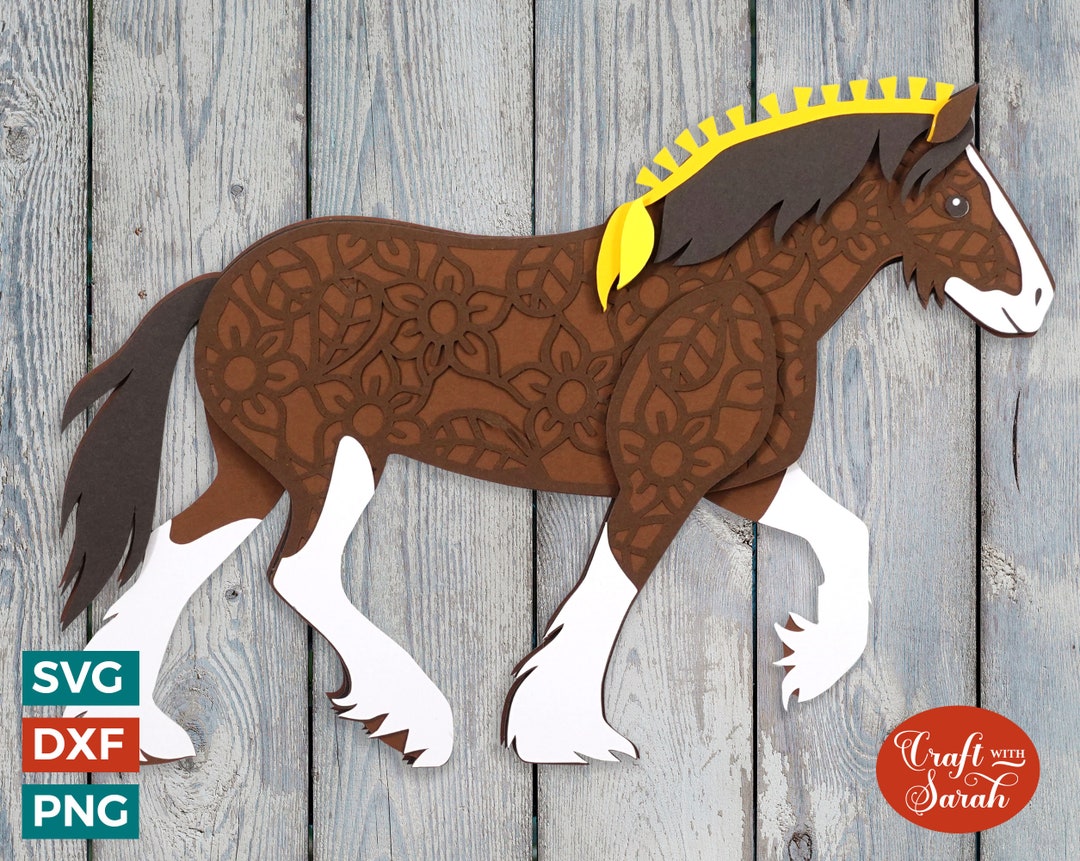 Shire Horse SVG | 3D Layered Shire Horse Cutting File - Etsy