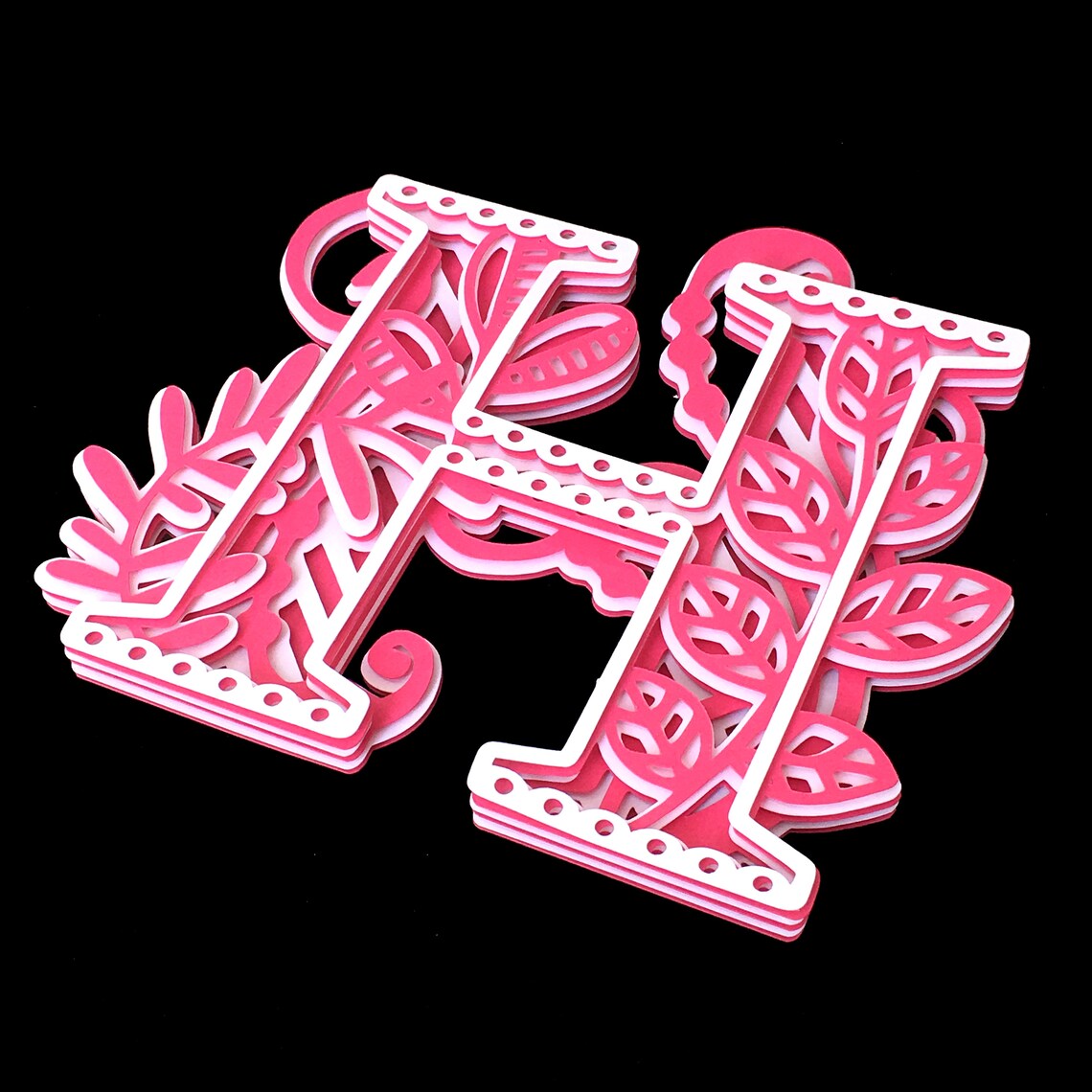 Letter H 3D Alphabet SVG for Cricut, 3D SVG H Monogram - Etsy