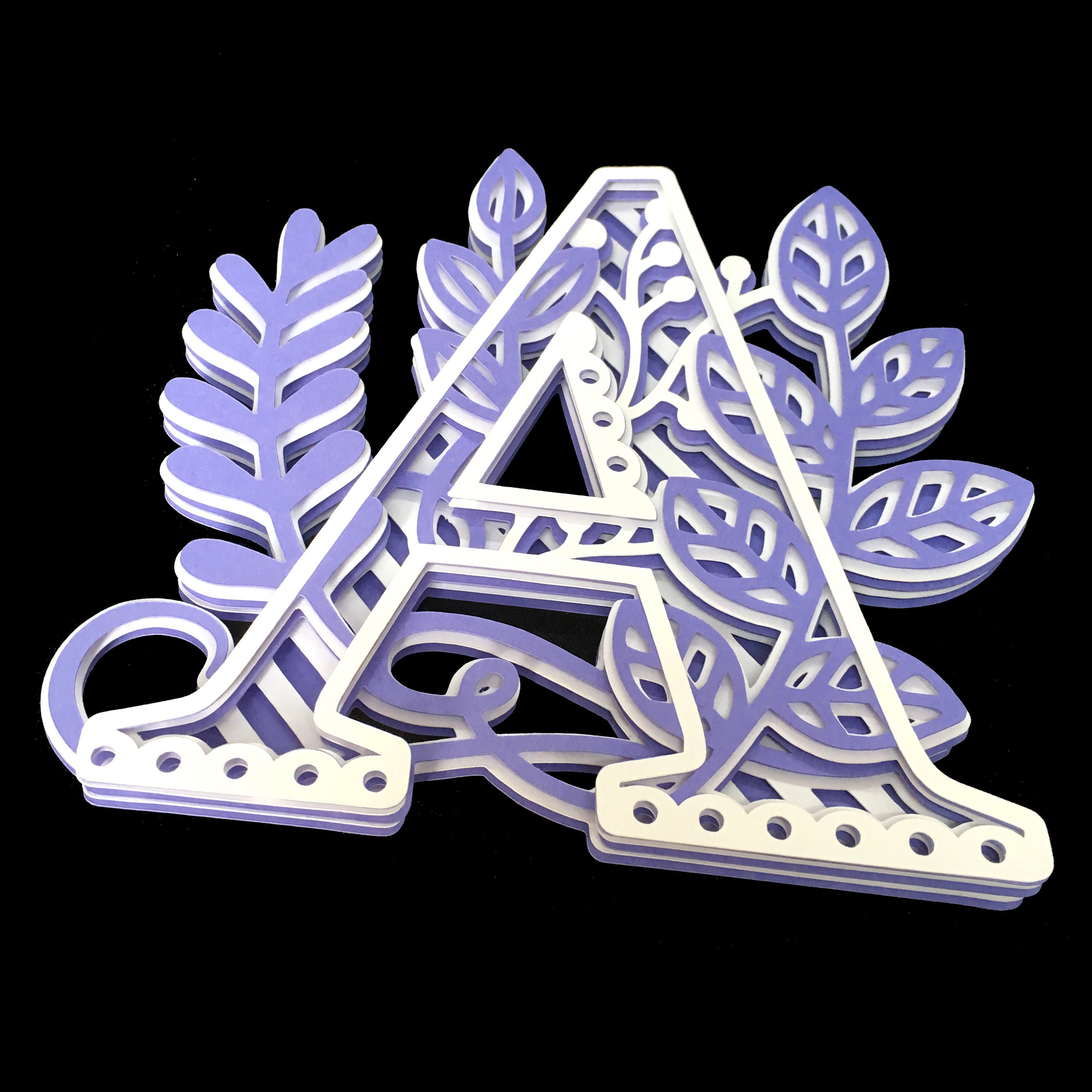 Letter A 3D Alphabet SVG for Cricut 3D SVG A Monogram - Etsy