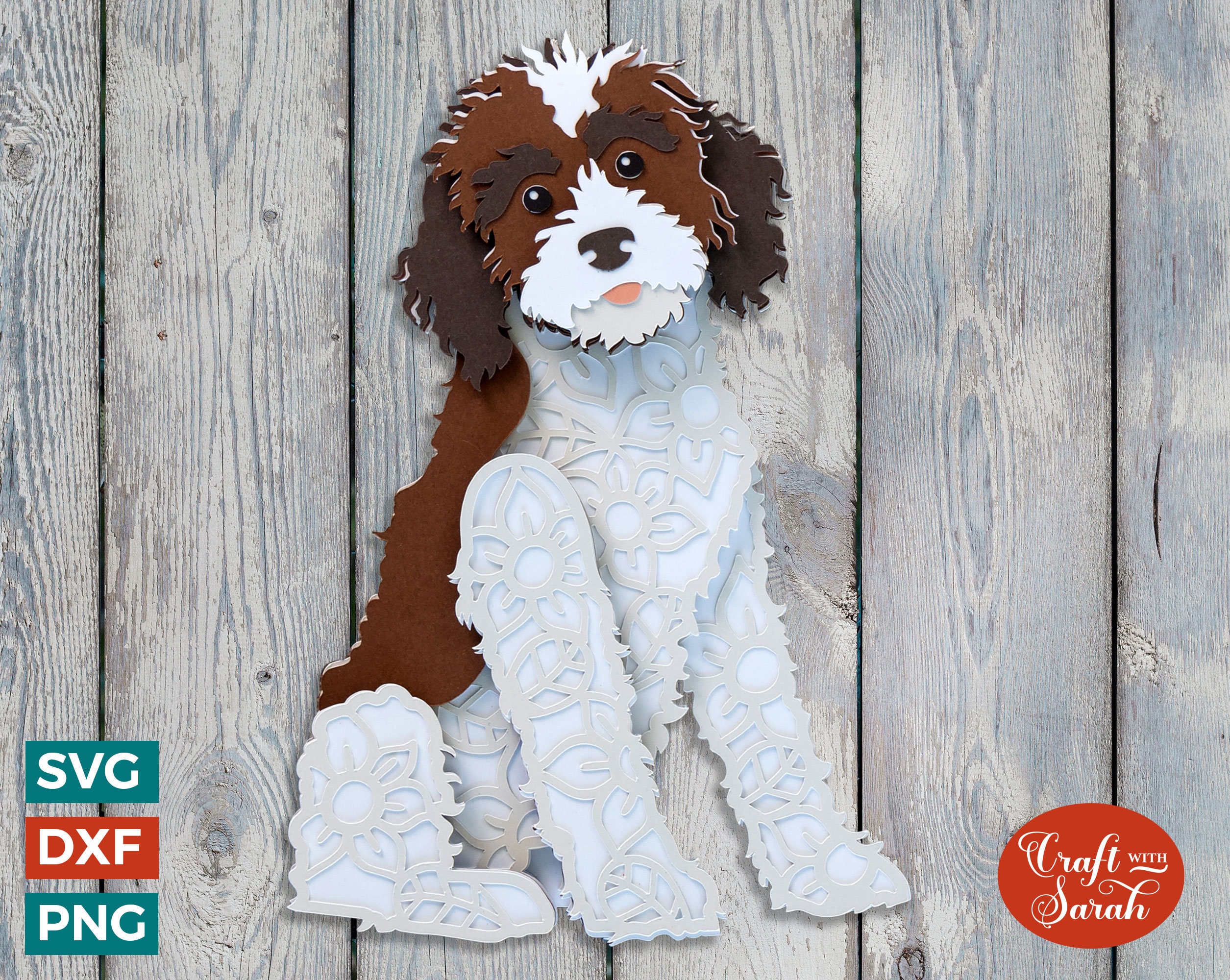 Lagotto Romagnolo SVG | Layered Curly Coat Dog Cutting File - Etsy