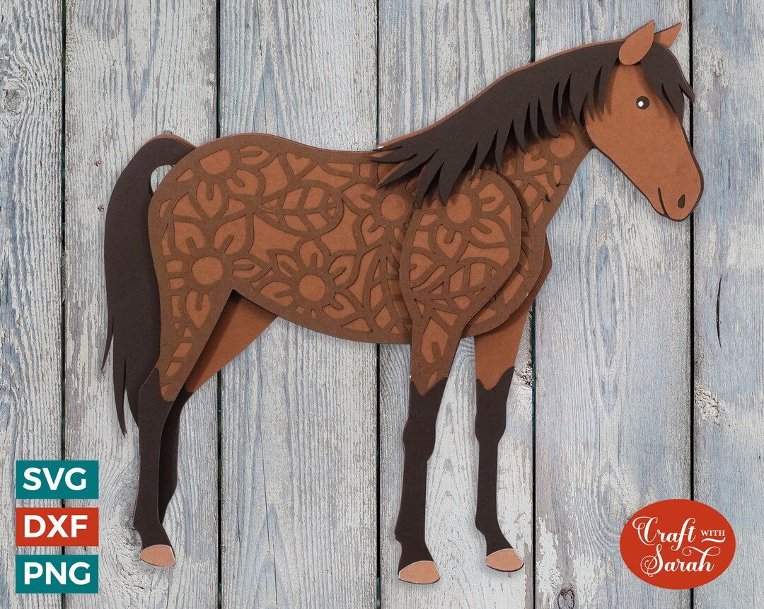 Standing Horse SVG | 3D Layered Horse Cutting File - Etsy UK