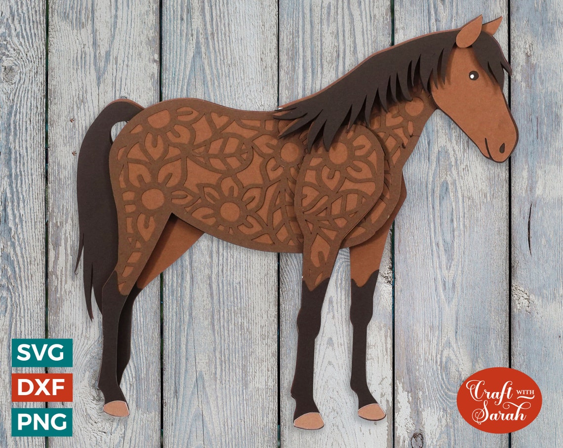 Standing Horse SVG | 3D Layered Horse Cutting File - Etsy