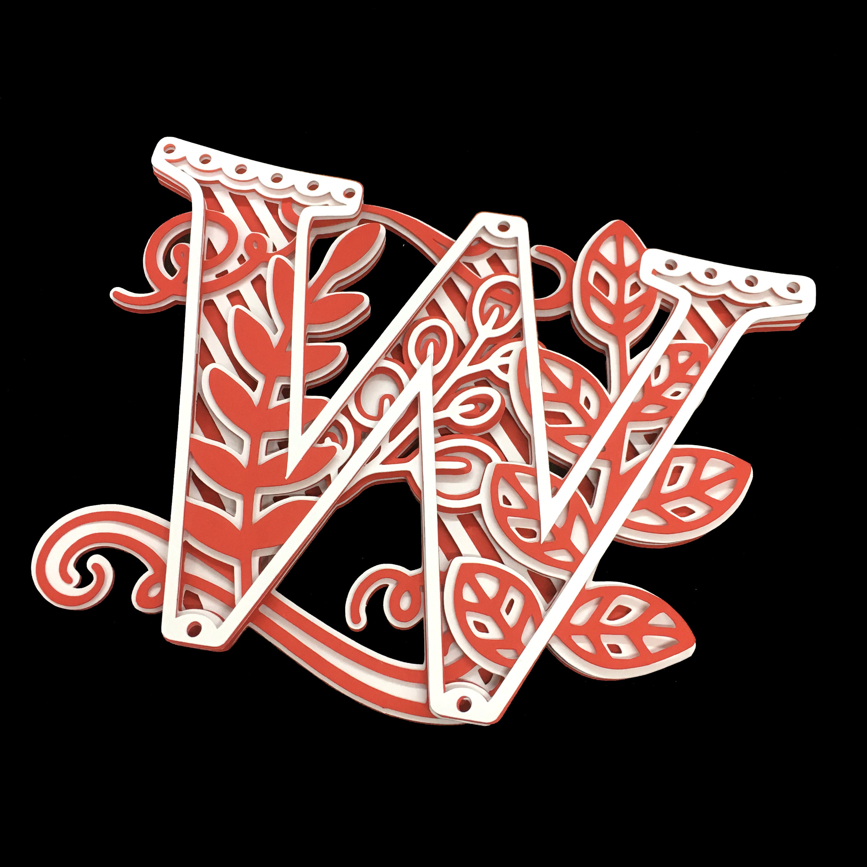 Letter W 3D Alphabet SVG for Cricut 3D SVG W Monogram - Etsy