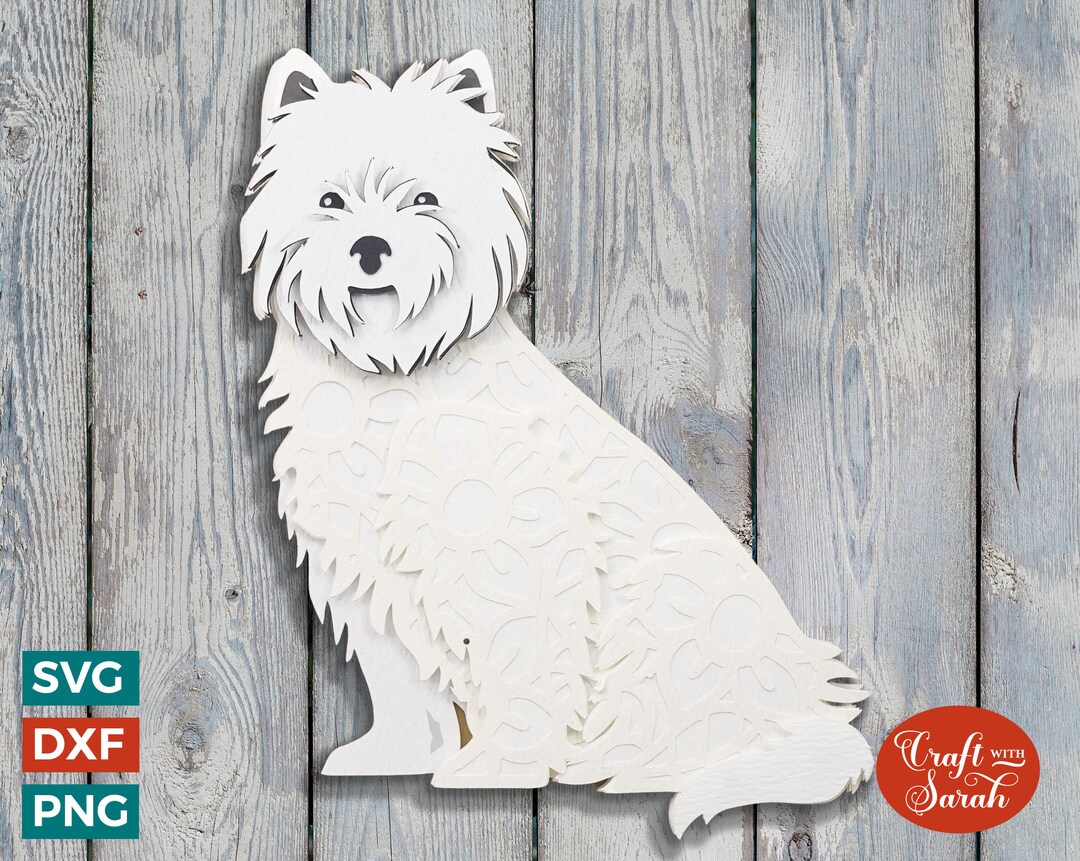 Westie Dog SVG | Layered Westie Cutting File - Etsy