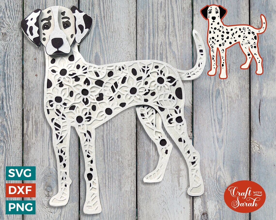 Dalmatian Dog SVG | Layered Dalmatian Cutting File - Etsy UK