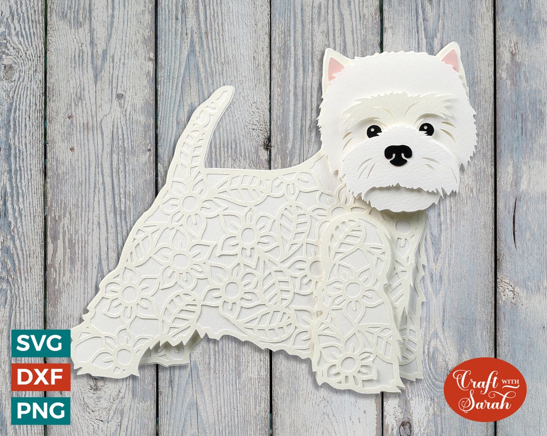 Westie SVG (show Cut) | Layered West Highland Terrier Cutting File - Etsy