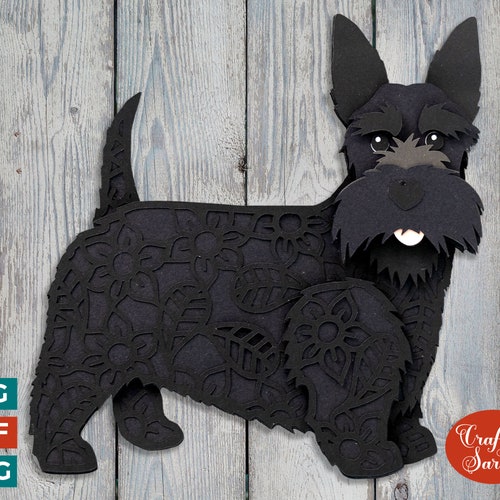 Scottish Terrier SVG Dog Svg Files for Cricut Scottie - Etsy