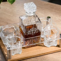 Whiskey Tasting Tray I Bourbon Tray W/ Copper Handles I Party Serving ...