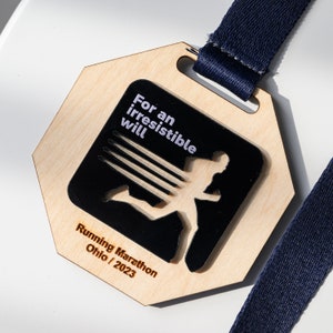 Personalized Wooden and Acrylic Medal Running Race Prizes, Wooden ...