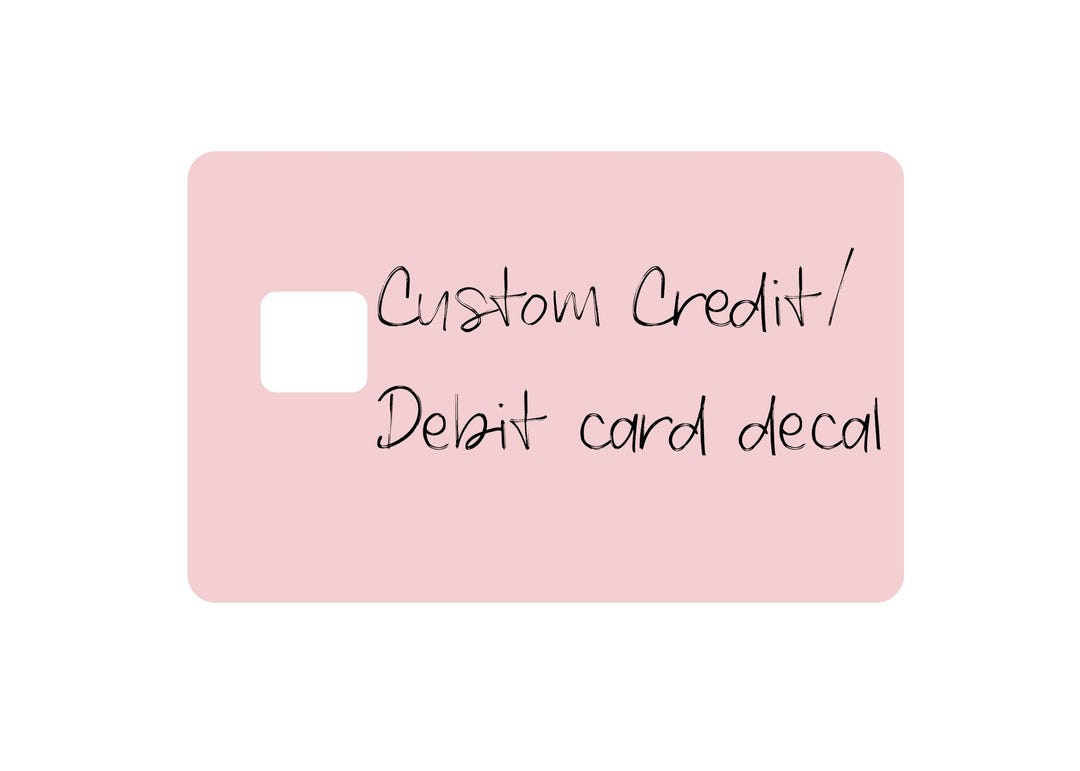 Custom Credit Card Decal - Etsy