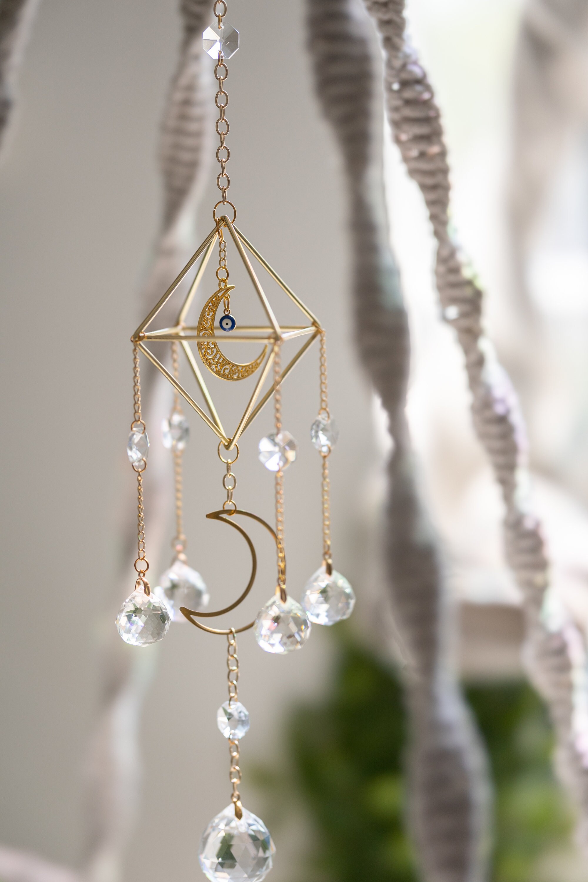 Gold Crystal Sun Catcher Small Version 3 - Etsy