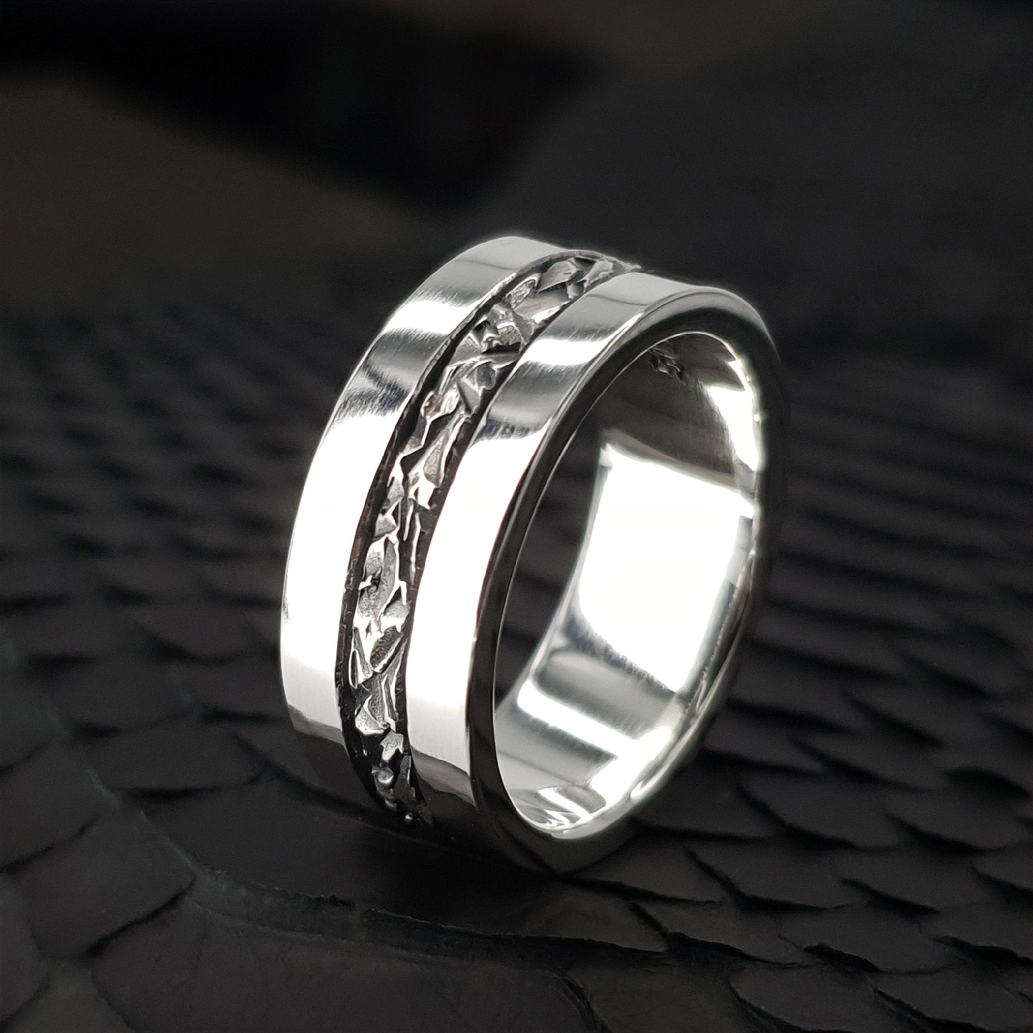 Steady-f2 Sterling Silver Ringsterlingworth Unisex Ring - Etsy