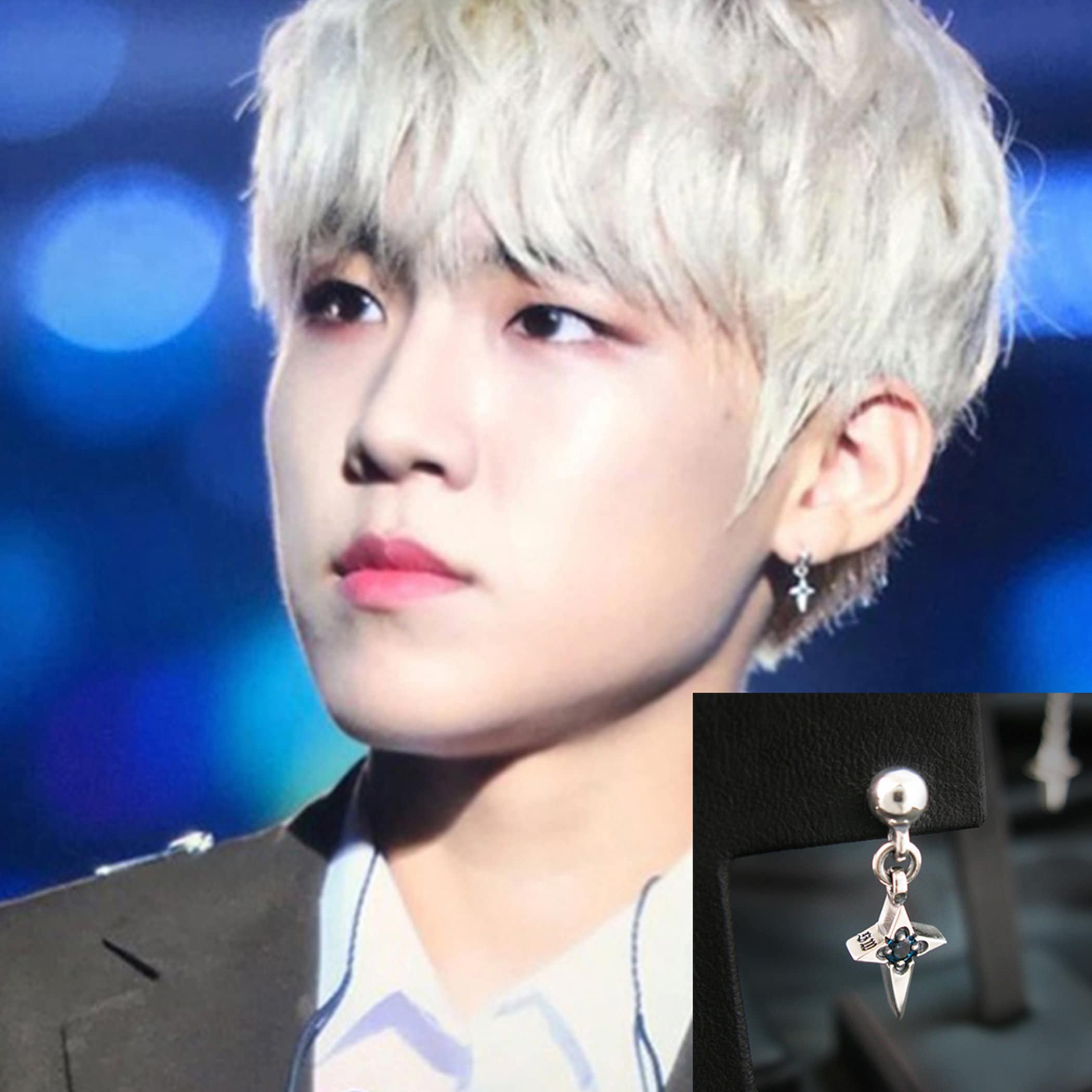 Starlight Cross Gemstone Small Silver Dangle Earrings, Mini Cross Dorp ...