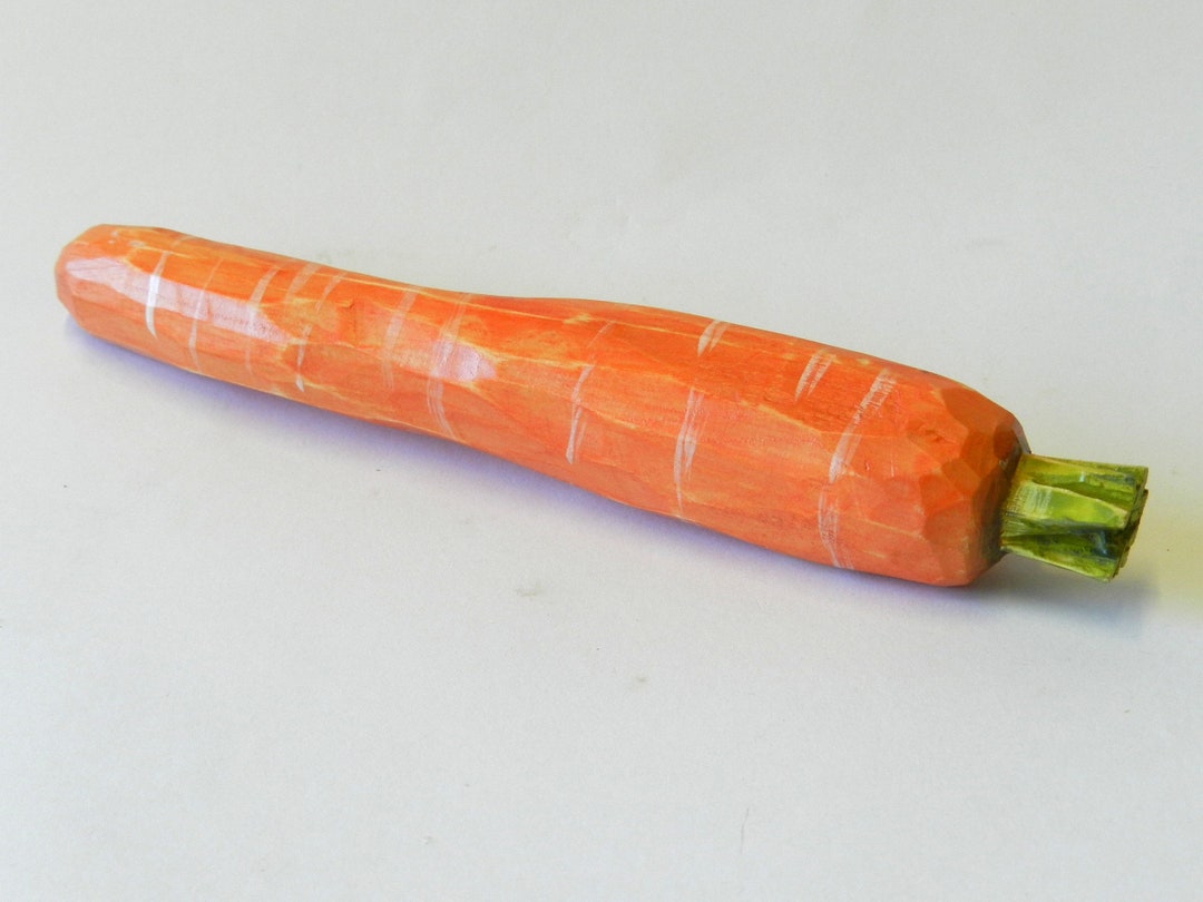 Hand-carved Carrot Made of Cirmolo Wood - Etsy
