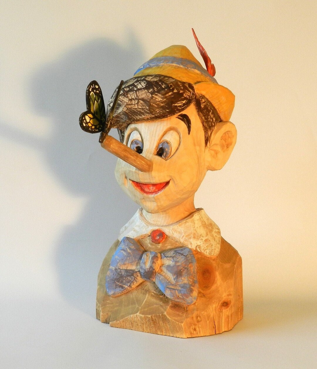 Pinocchio: Hand-carved Bust in Swiss Pine Wood - Etsy